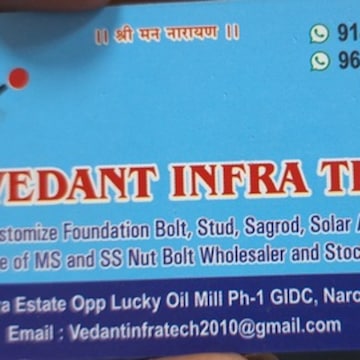 Vedant Infra Tech in Naroda GIDC, Ahmedabad - Best Nut Bolt ...