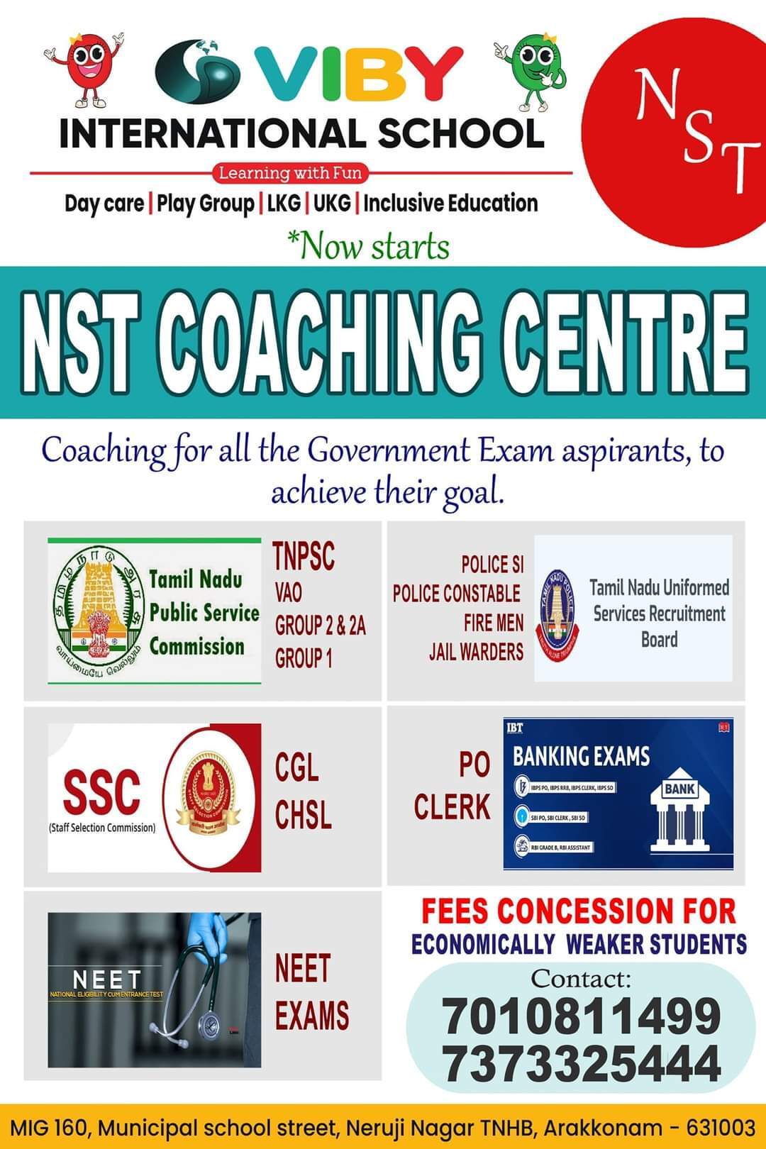 Nst Government Exam Coaching Centre in Tamil Nadu Housing Board,Ranipet ...