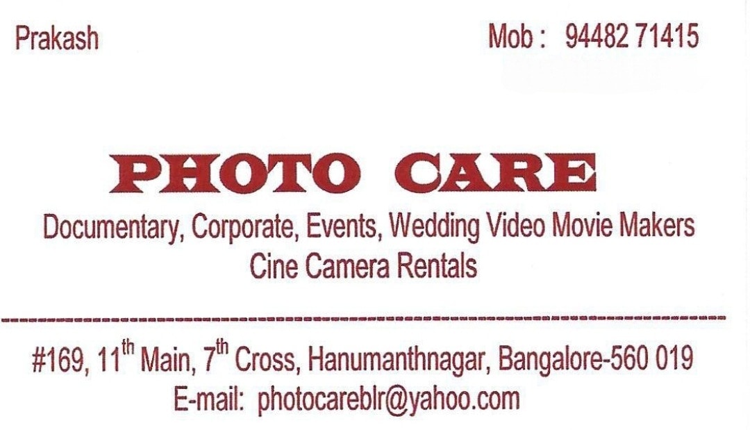 Photocare Prakash in Hanumantha Nagar,Bangalore - Best Commercial ...
