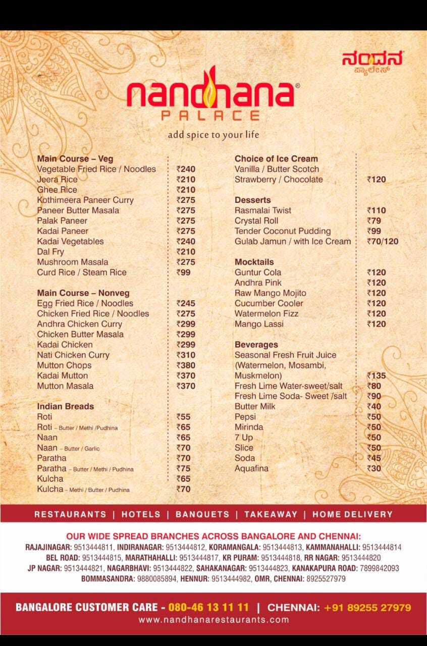 Nandhana Palace in Attibele,Bangalore - Best Restaurants in Bangalore ...