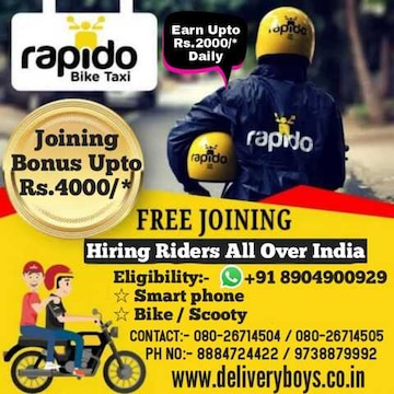 Rapido Moto Bike Taxi Attachment - from Banashankari 2nd Stage ...