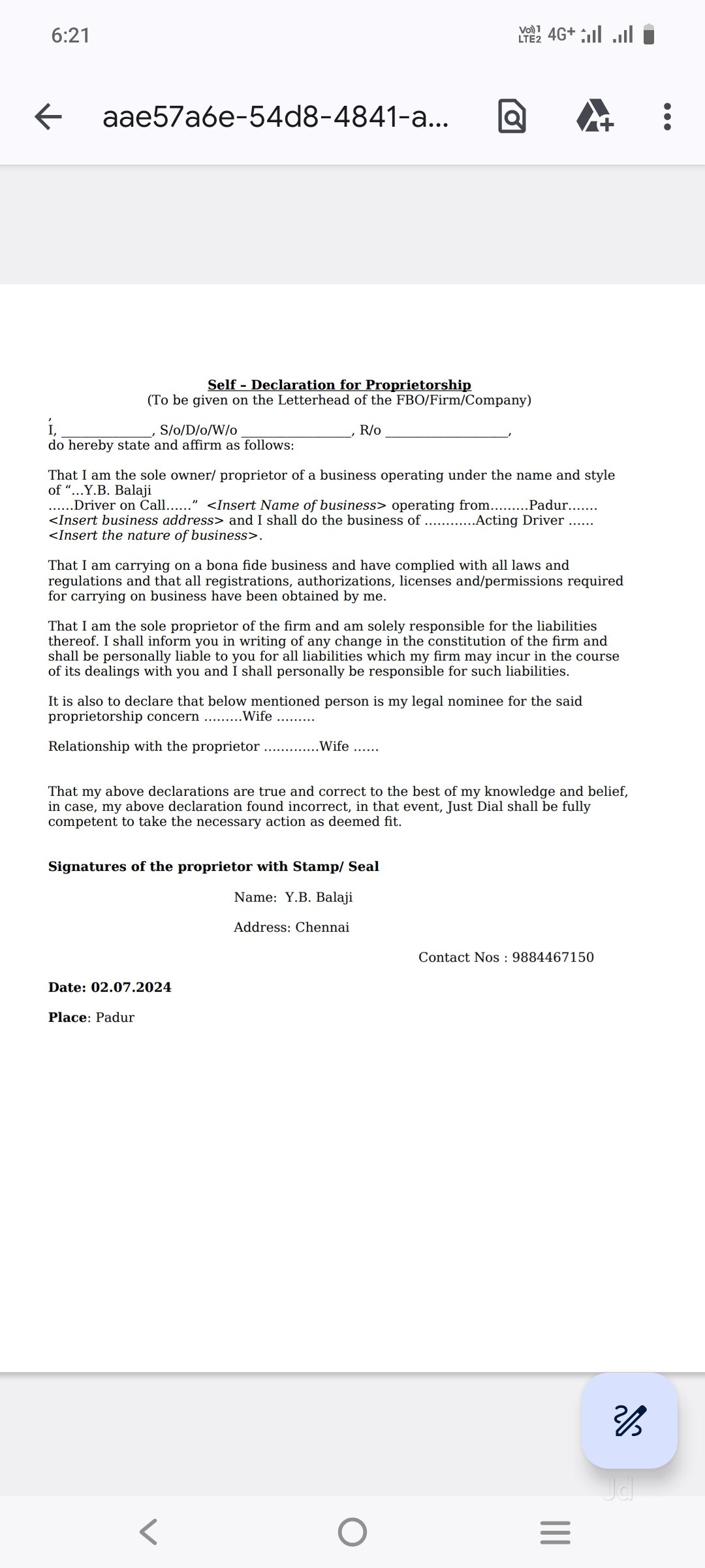 Yb Call Drivers In Omr in Padur,Chennai - Best Driver Service Agents in ...