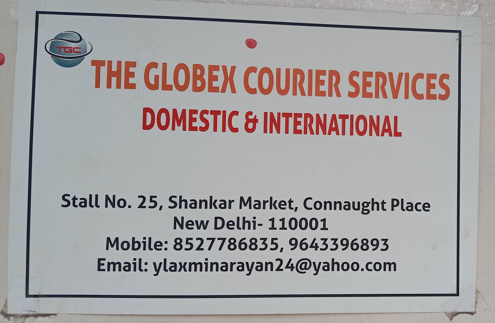 The Globex Courier Services Domestic and International in Connaught ...