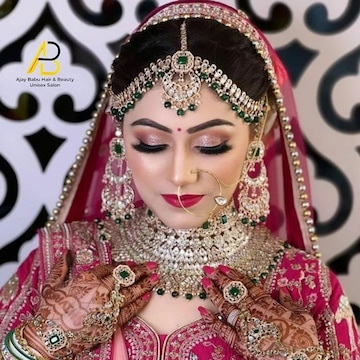 Red bridal makeup store