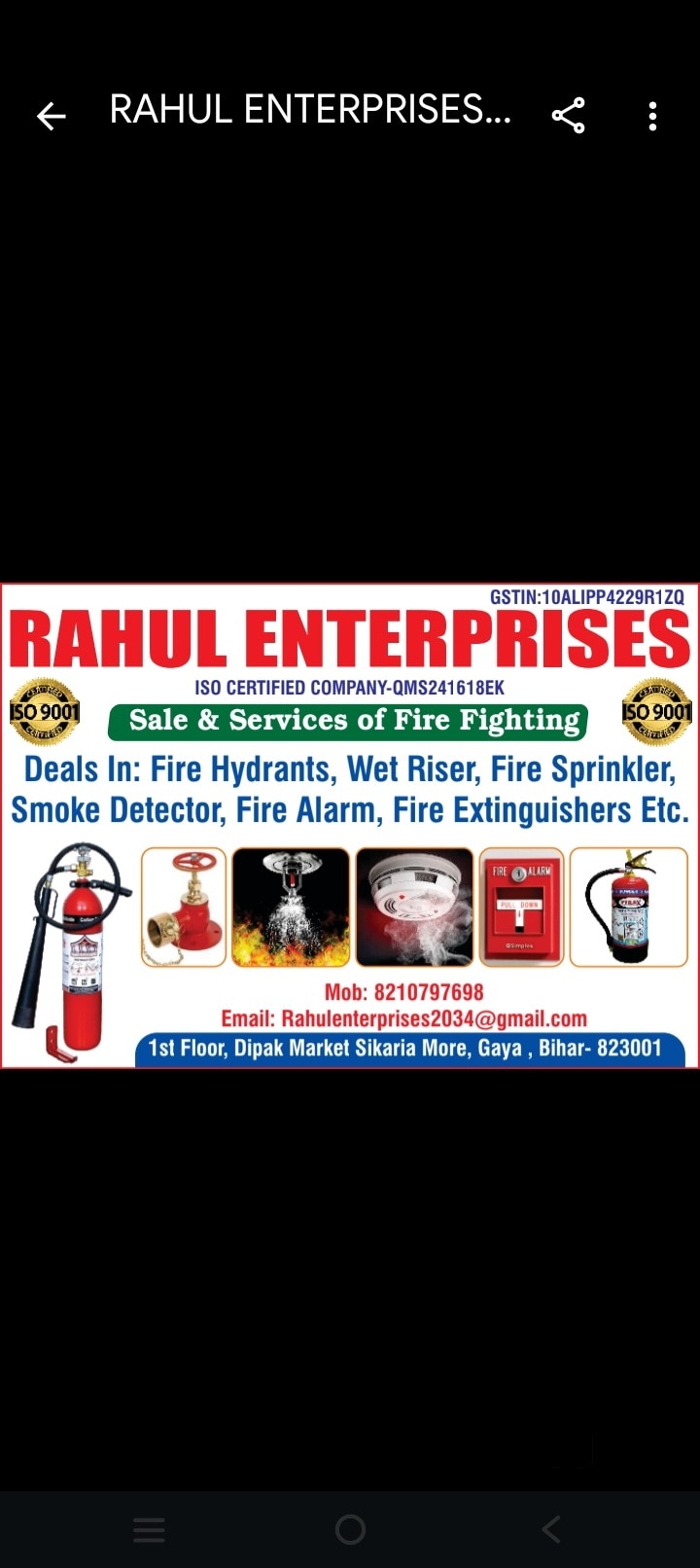 Rahul Enterprises in Chandouti,Gaya - Best Fire Extinguisher Dealers ...