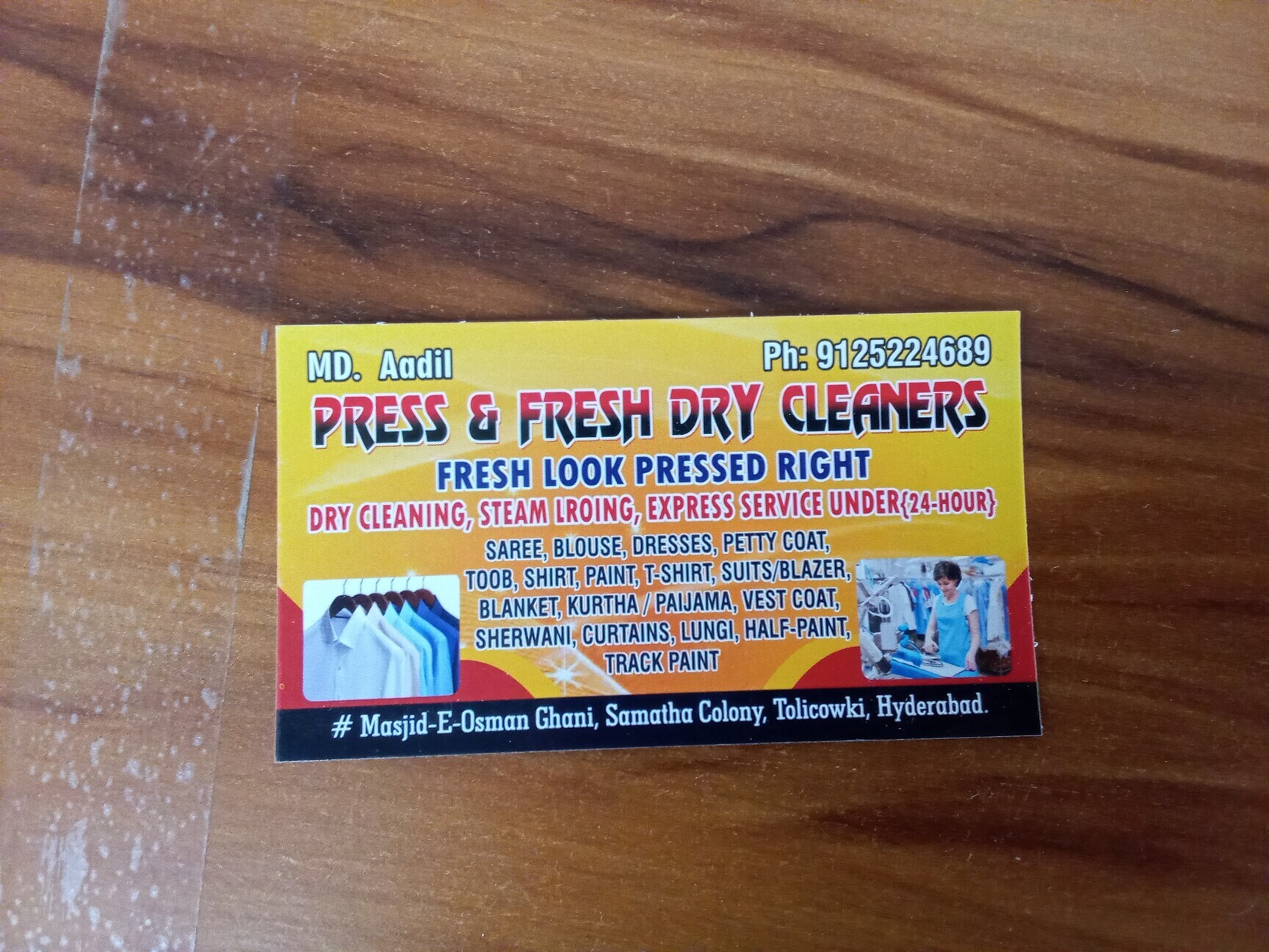 Press & fresh dry cleaners in Toli Chowki,Hyderabad - Best Laundry ...