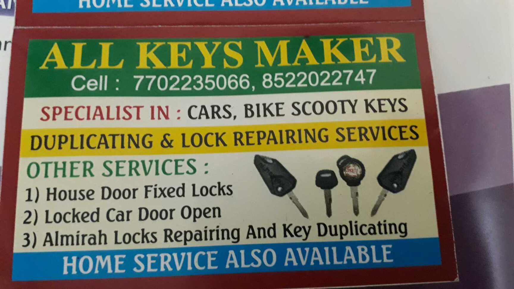 Ali All Keys Maker in LB Nagar,Hyderabad - Best Computerised Duplicate ...