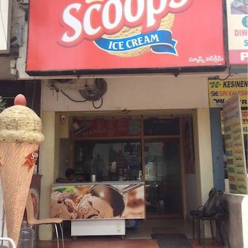 Scoops ice cream parlor store