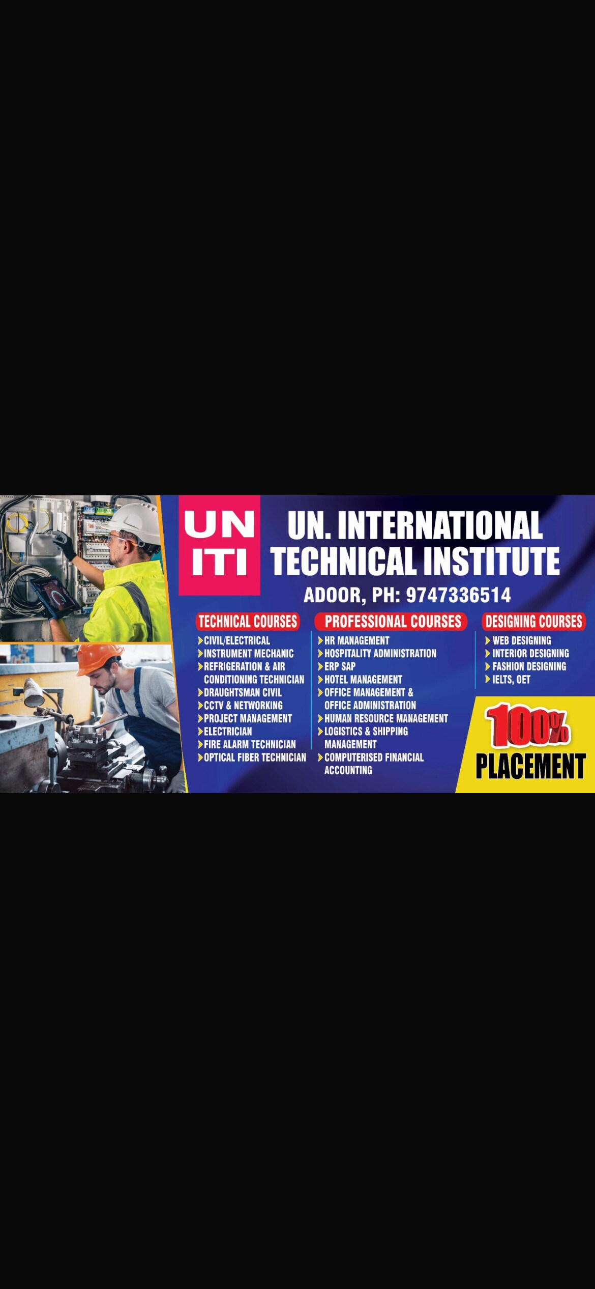 Uniti-Un International Technical Institutes in Central Jct,Kollam ...
