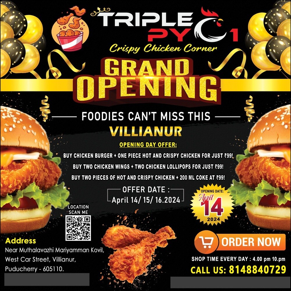 Triple C - Crispy Chicken Corner in Villianur,Ozhukarai - Order Food ...