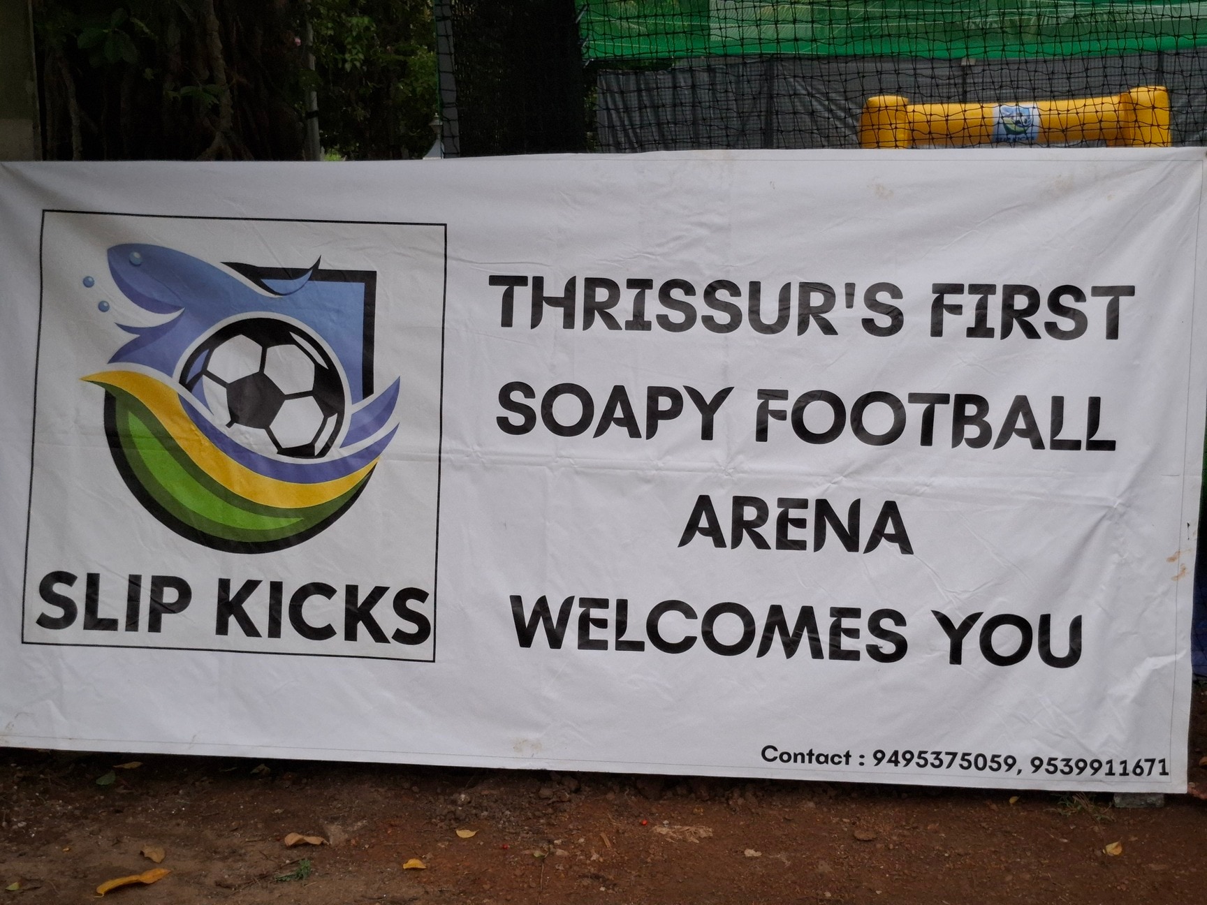Slip kicks soapy football in Cherpu,Thrissur - Best Sports Ground near ...